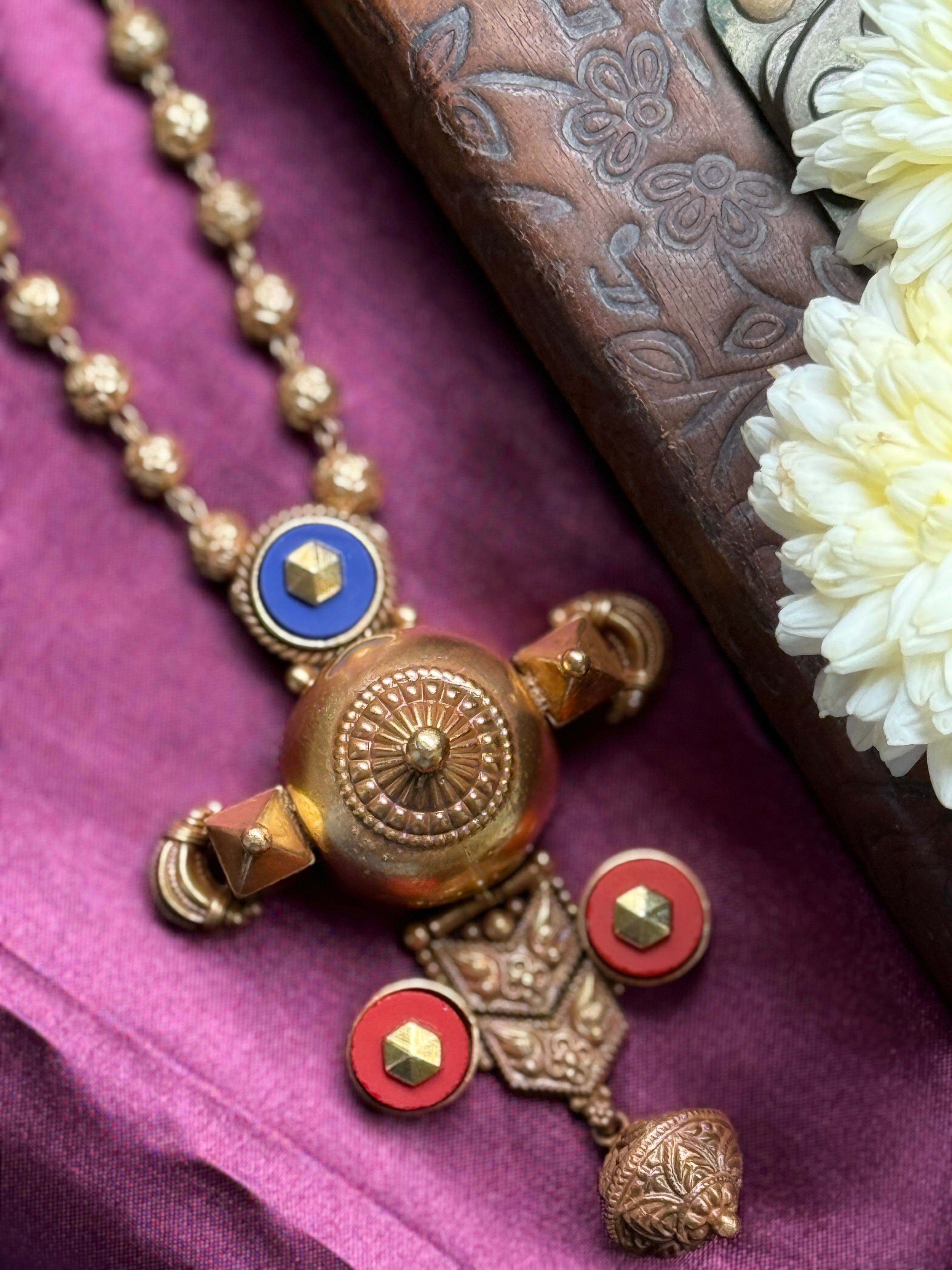 Statement vintage style 925 silver necklace – Potpourri Studio